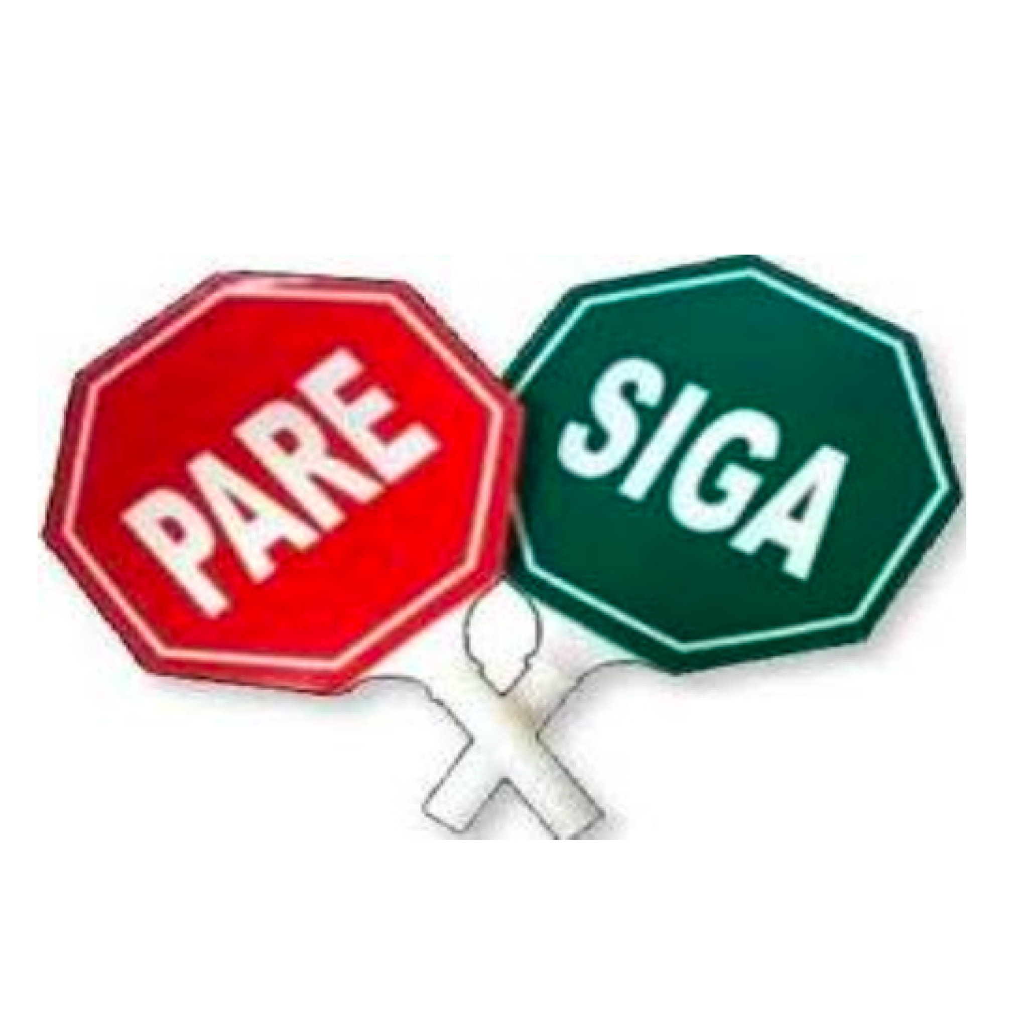 PALETA PARE/SIGA REFLECTIVA DE 30 Cm – Safety Tech